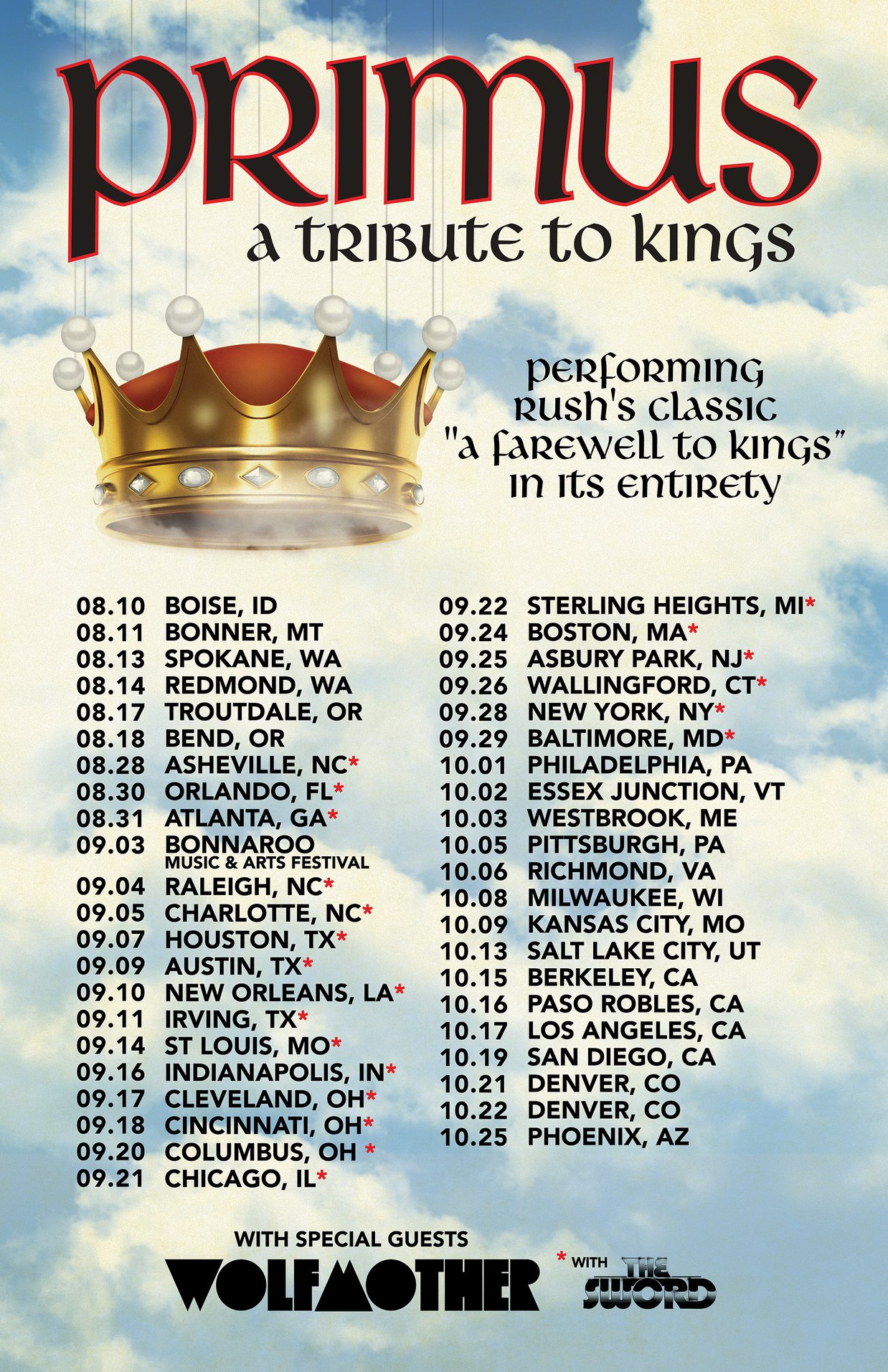 Primus Announce Reworked, Late-Summer 'A Tribute to Kings' Tour