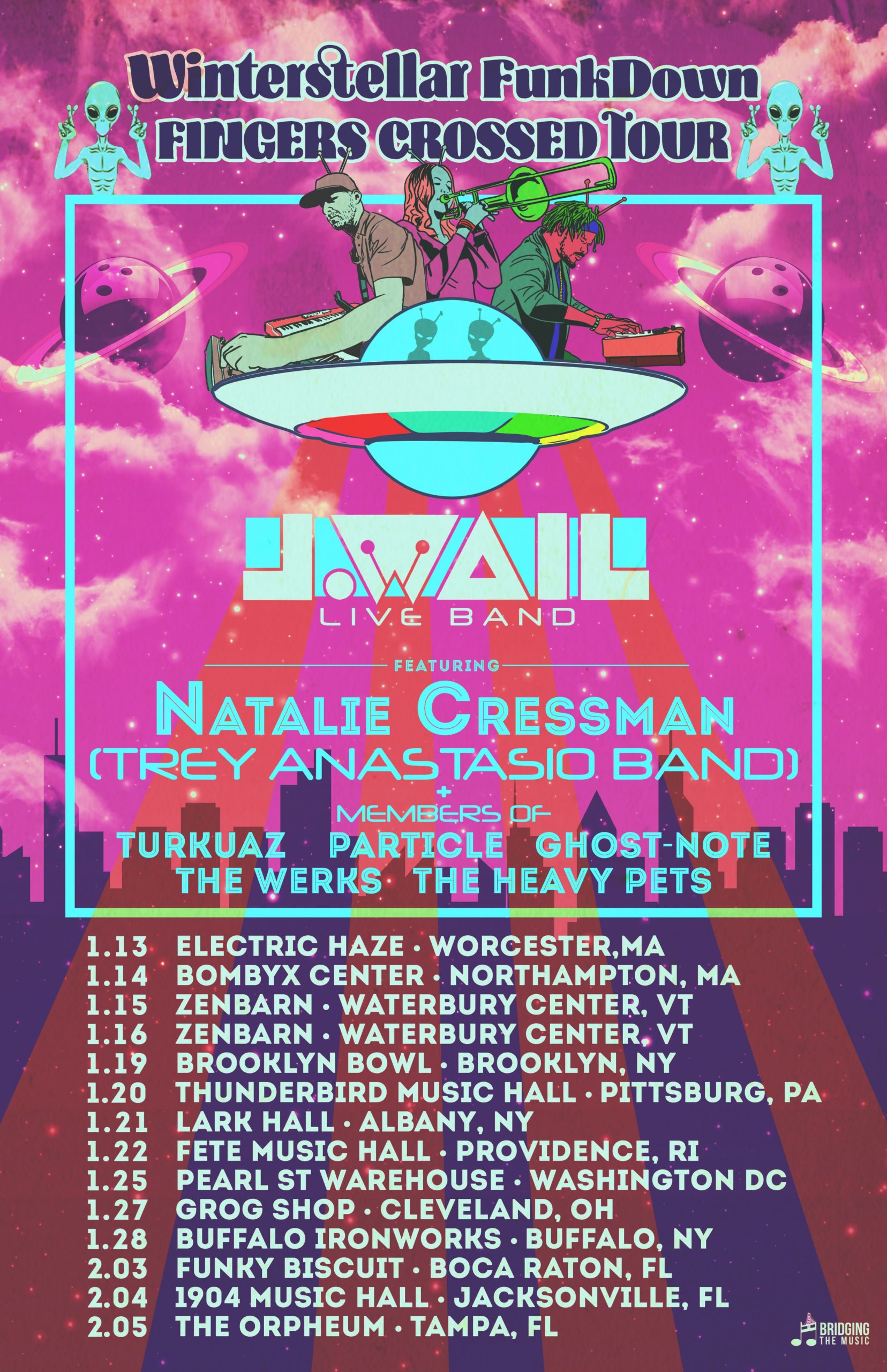 J. Wail Live Band Announce WinterStellar FunkDown Fingers Crossed Tour