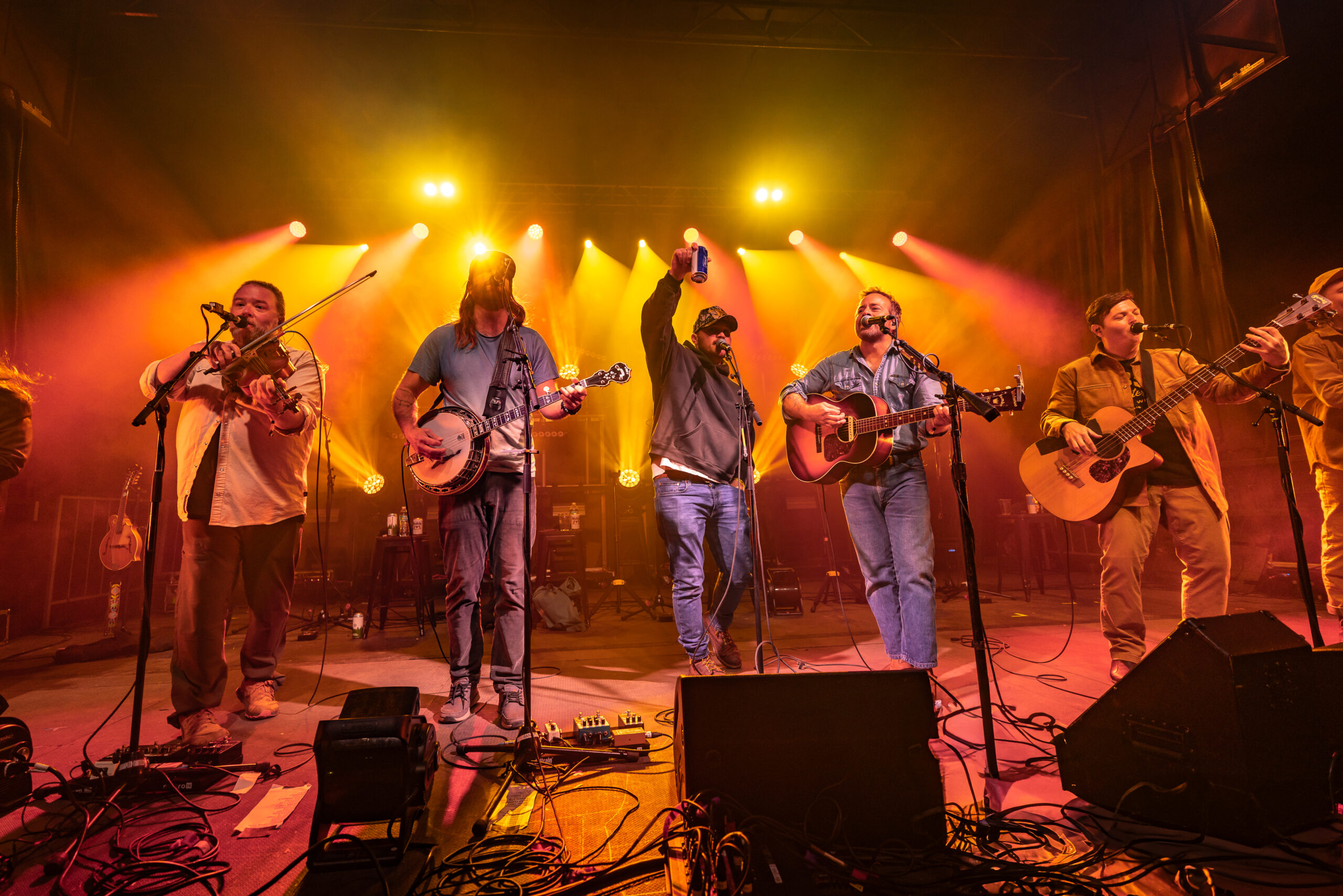 Zach Bryan Joins Trampled By Turtles Onstage at Levitate Flannel Jam