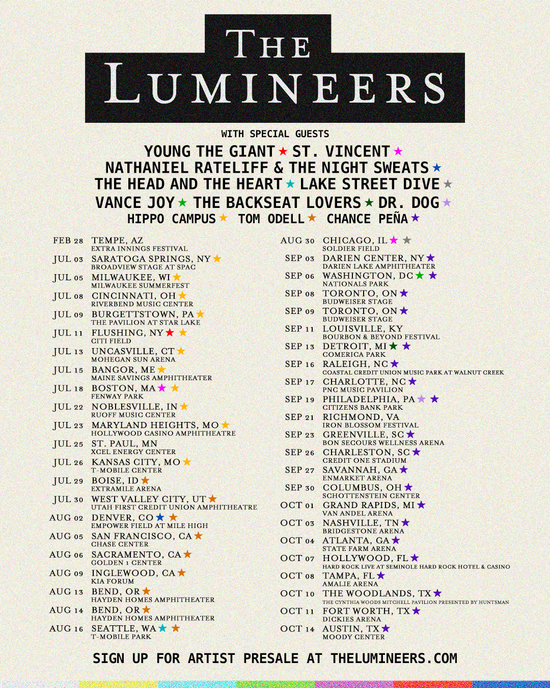 The Lumineers Outline Expansive North American Tour with Dr. Dog ...