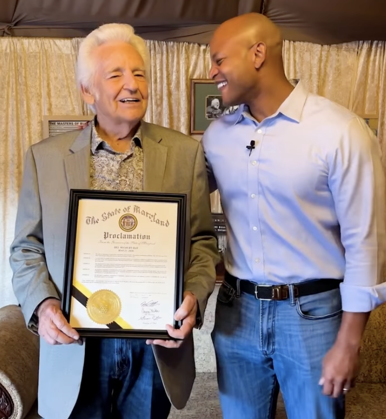 Watch: Governor Wes Moore Declares May 21, 2026 "Del McCoury Day" in ...